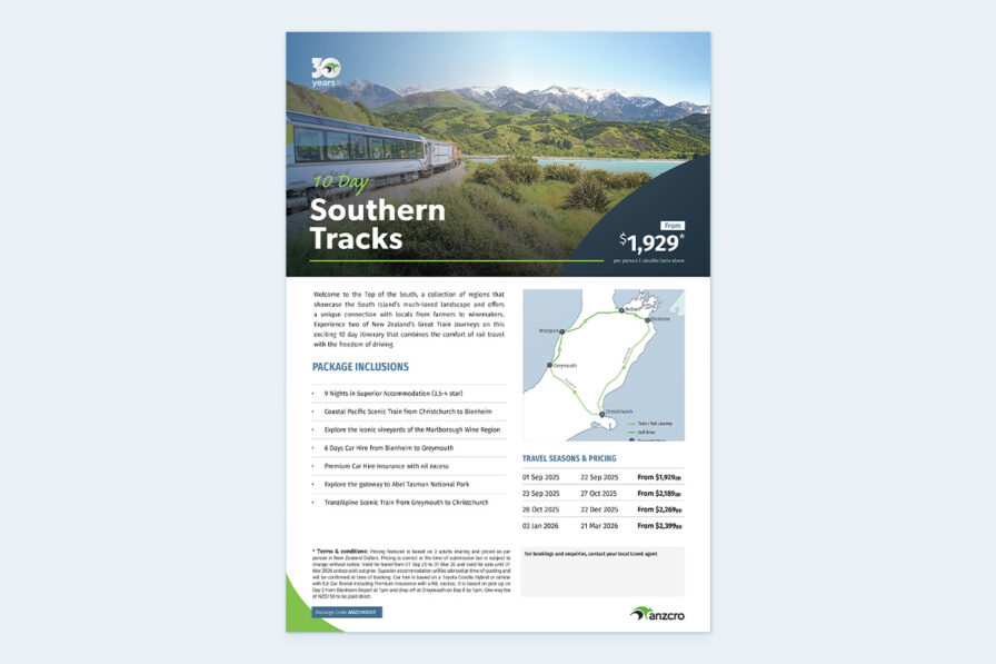 10 Day Southern Tracks | ANZCRO